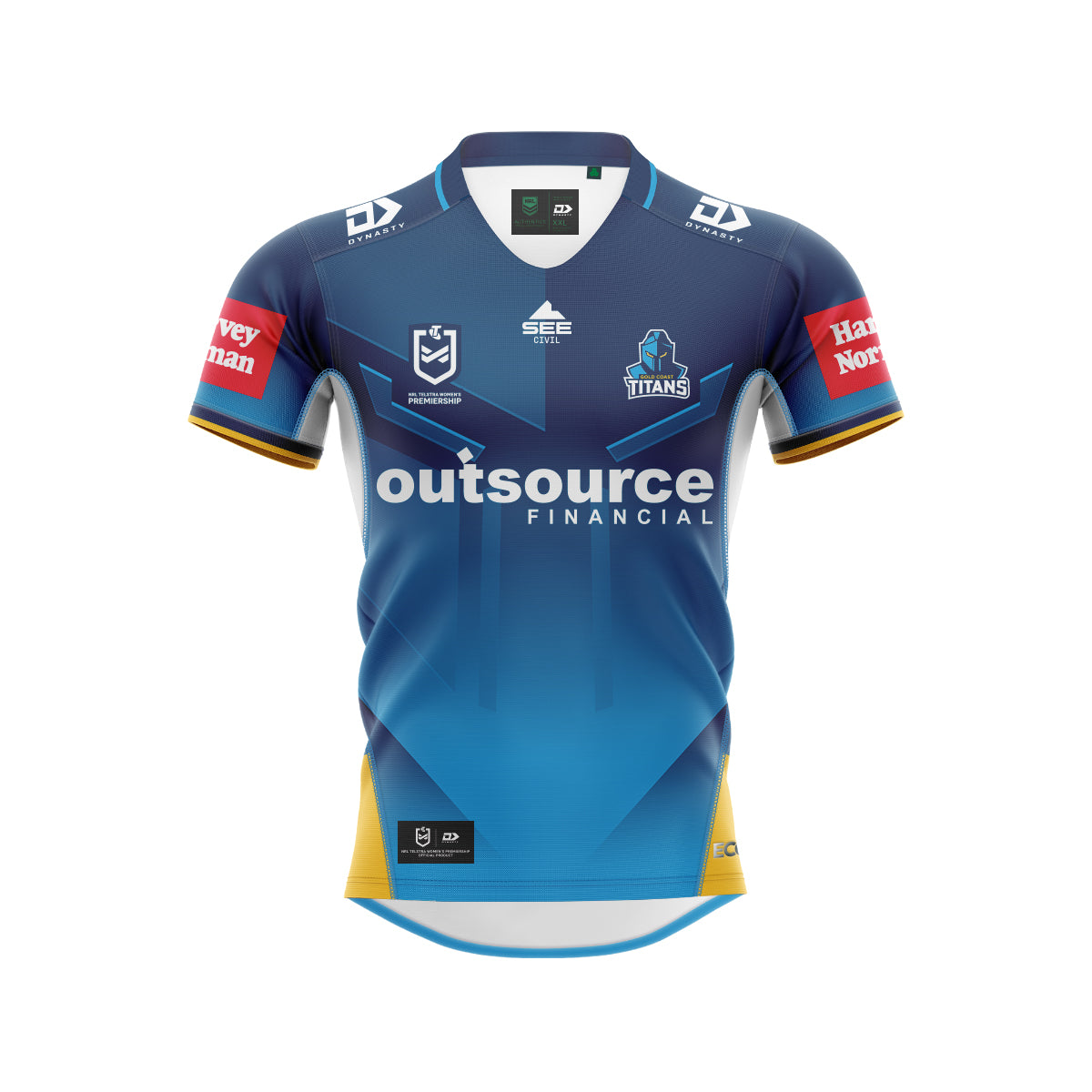2025 Gold Coast Titans NRLW Juniors Replica Home Jersey - Fade – Gold ...